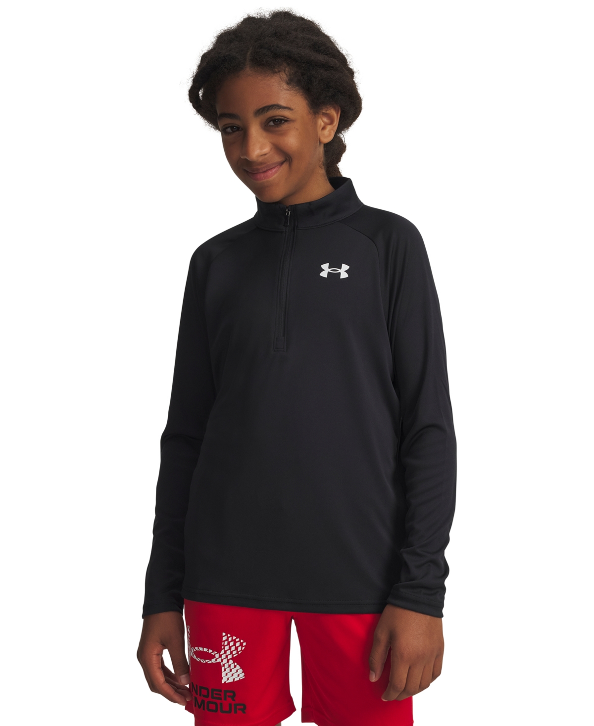 Click here for Under Armour Boys 6-20 Tech Zip Jacket - Black/Whi... prices