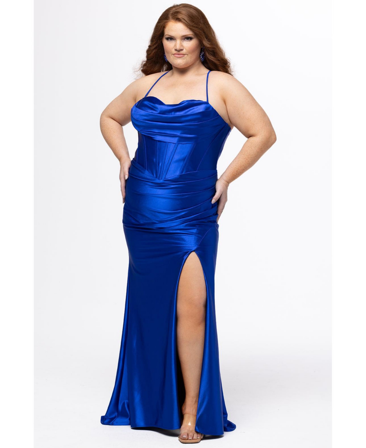 Click here for Sydneys Closet Womens Pleated Draped Sweetheart Ne... prices