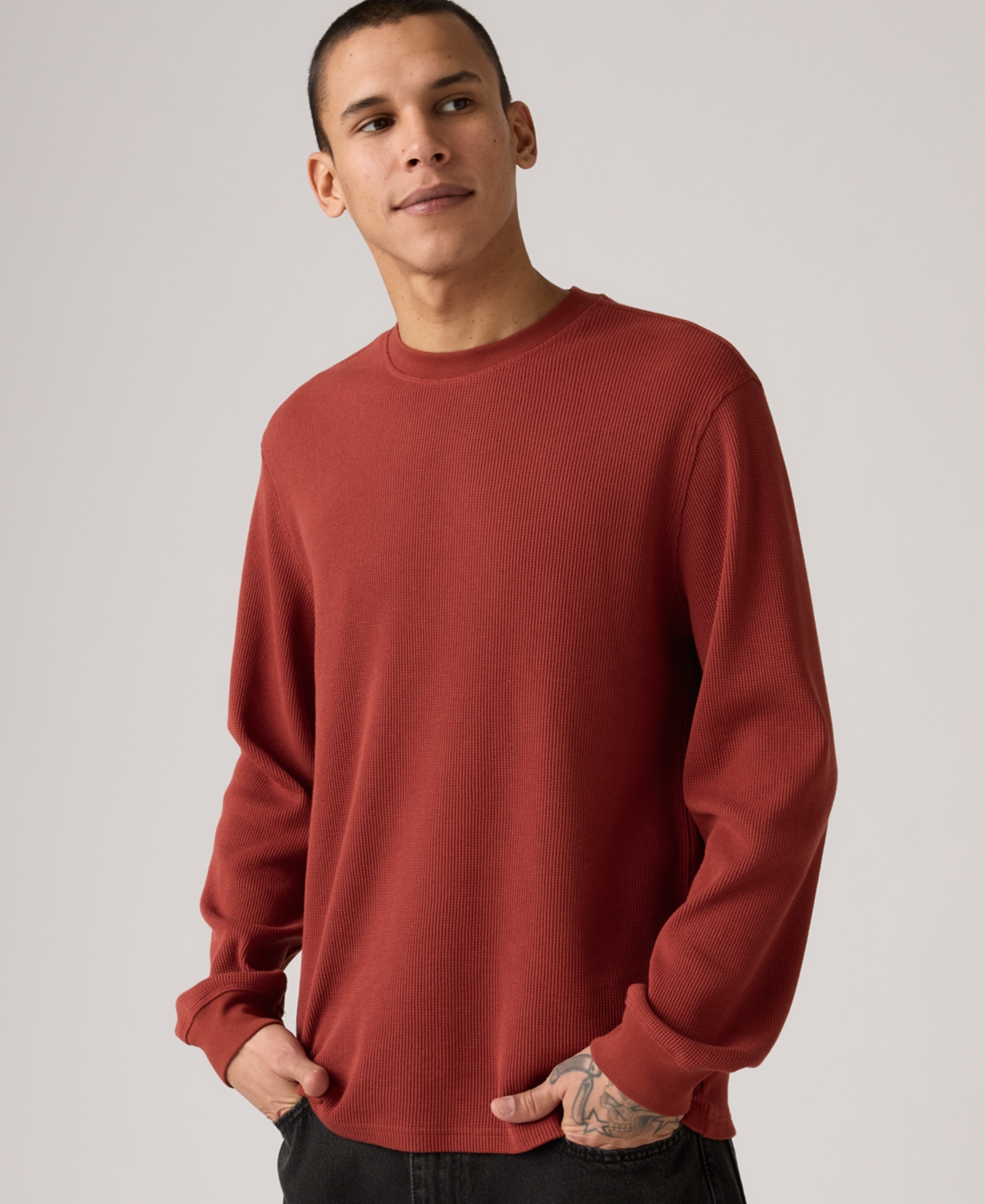 Click here for Levis Mens Waffle Knit Thermal Long Sleeve T-Shirt... prices