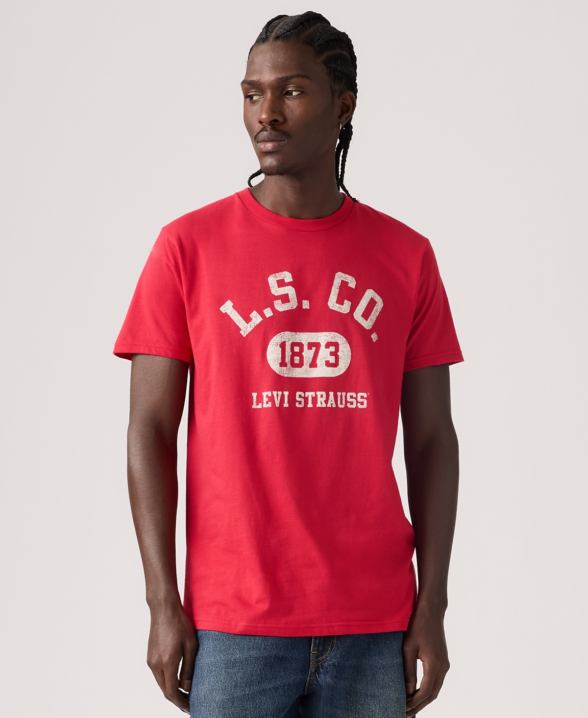 Click here for Levis Mens Relaxed-Fit Logo Graphic T-Shirts - Red prices