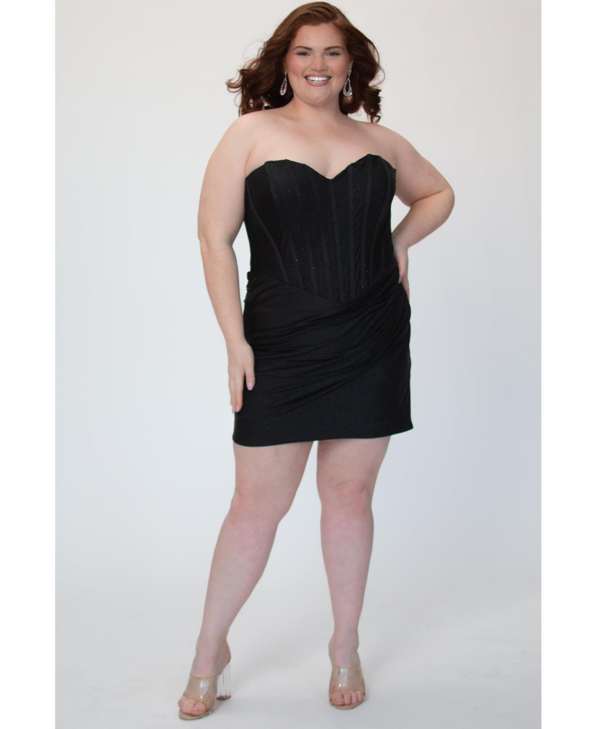 Click here for Sydneys Closet Womens Black Plus Size Strapless Co... prices