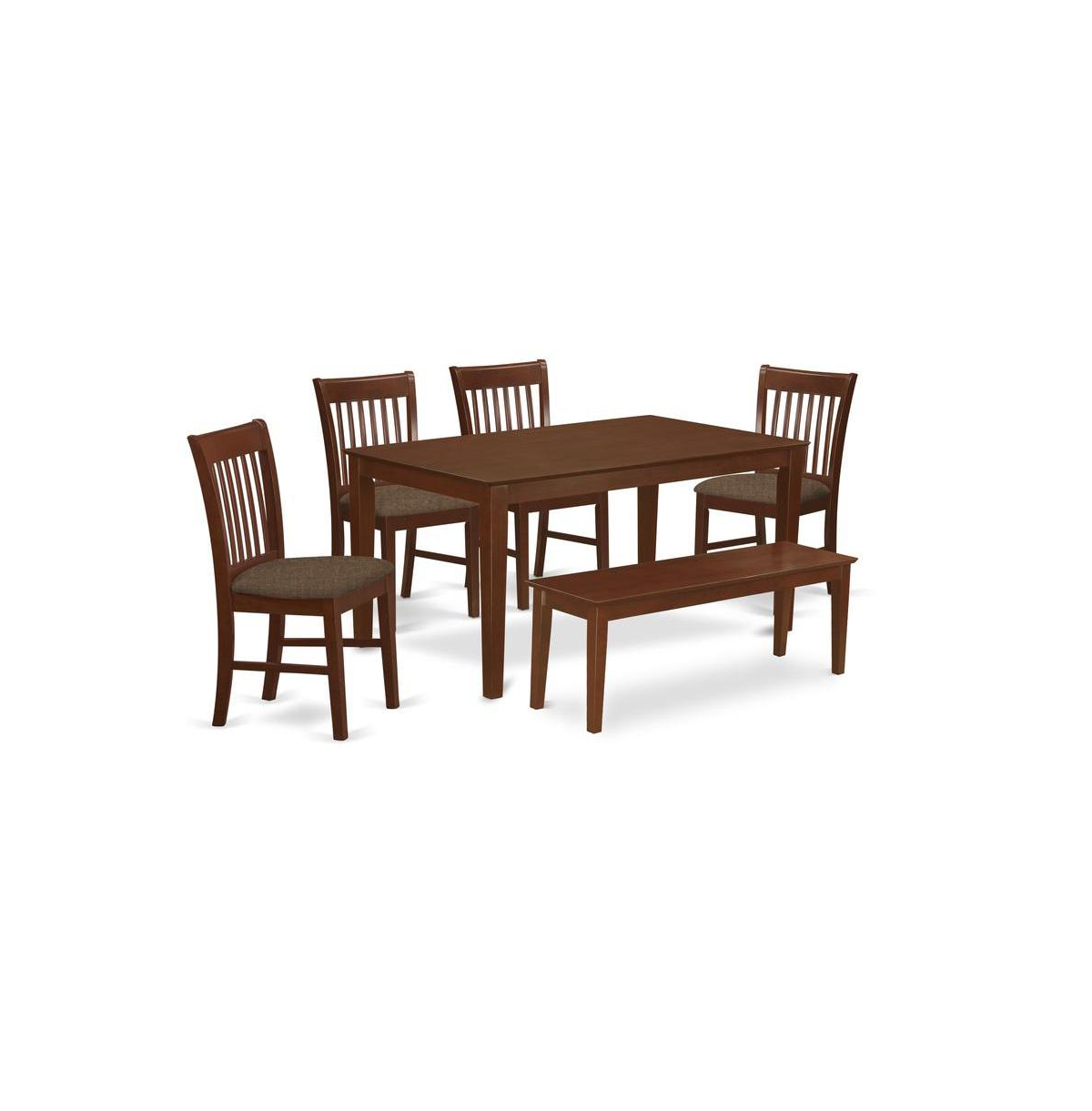 Click here for East West Furniture CANO6C-mah-c 6-Pc Dining Table... prices