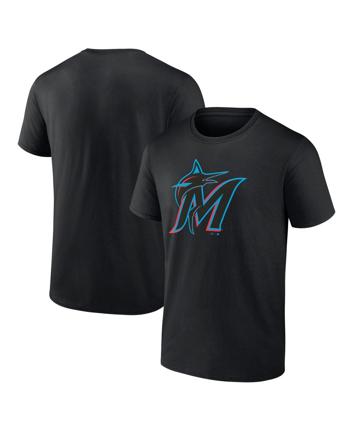Click here for Fanatics Mens Black Miami Marlins Official Logo T-... prices