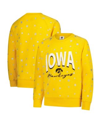 Wes & Willy Big Girls Gold Iowa Hawkeyes Shimmer Star Reverse ...