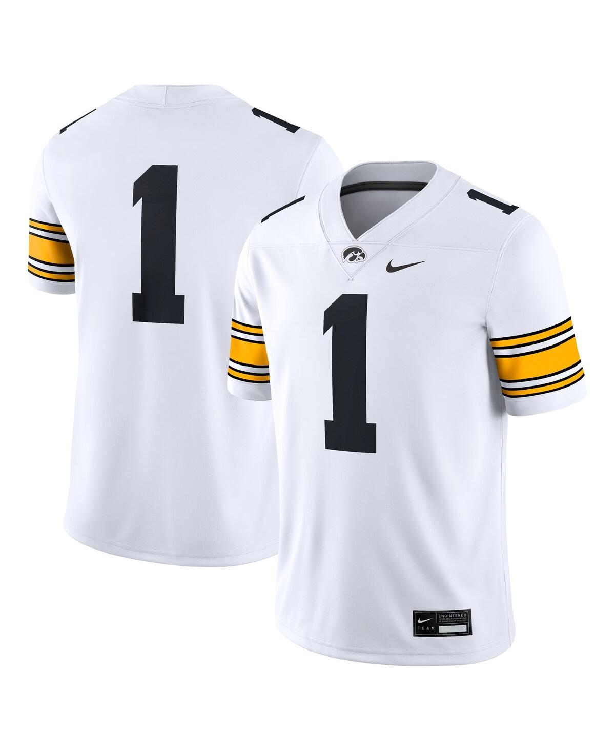 Click here for Nike Mens 1 White Iowa Hawkeyes Game Jersey - Whit... prices