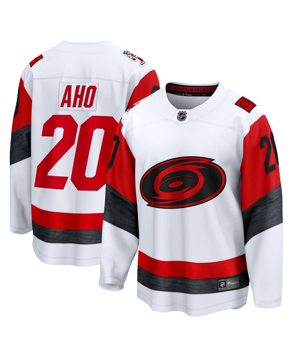 Click here for Fanatics Mens Sebastian Aho White Carolina Hurrica... prices
