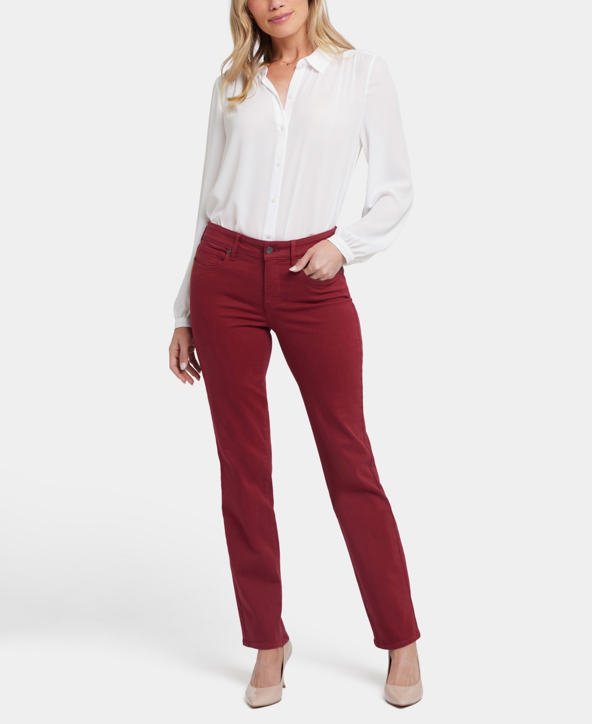 Click here for Nydj Petite Marilyn Straight Leg High Rise Jeans -... prices