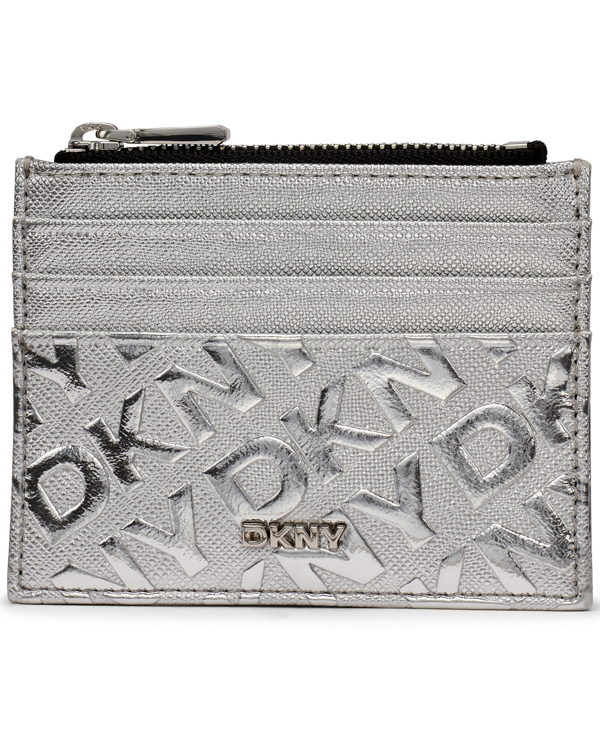 Click here for Dkny Ashlyn Snap Closure Card Case - Silver prices
