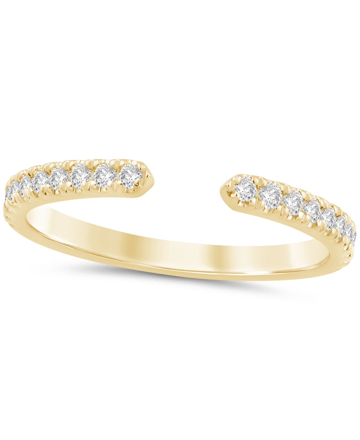 Click here for Macys Diamond Band Ring (1/4 ct. t.w.) in 14K Yell... prices