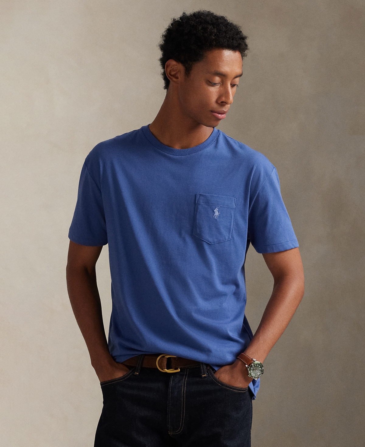 Click here for Polo Ralph Lauren Mens Classic Fit Crew Neck Pocke... prices
