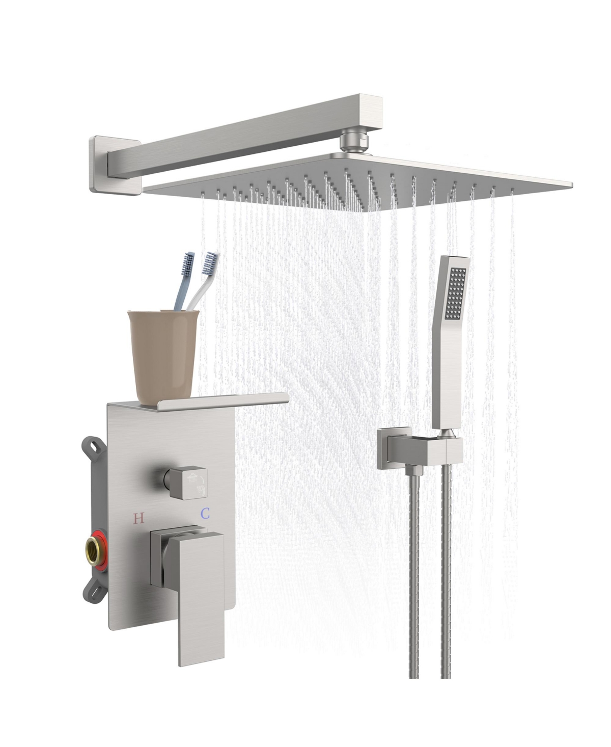 Click here for Rainsken Rainfall Shower System With Storage Rack... prices