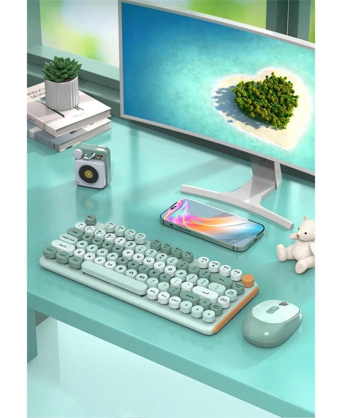 Click here for 81 Keys Wired Keyboard And Mouse Set - Cute Keyboa... prices