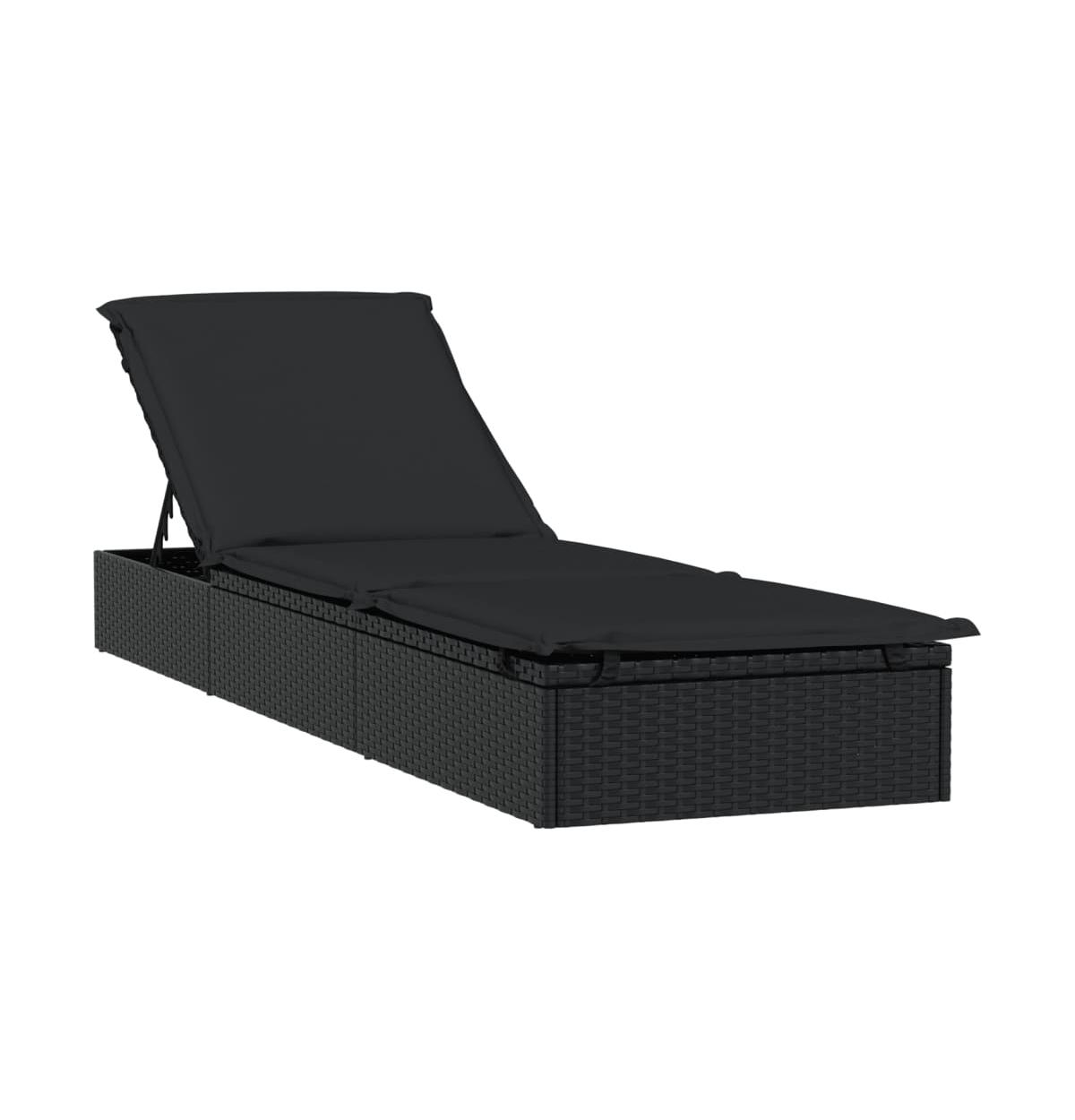 Click here for Sunbed Black Pe Rattan  Powder-Coated Steel  Polye... prices