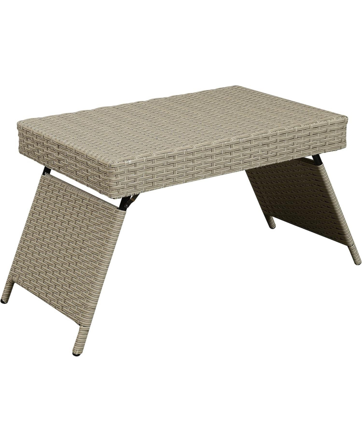 Click here for Portable Outdoor Wicker Rattan Side Table  Foldabl... prices