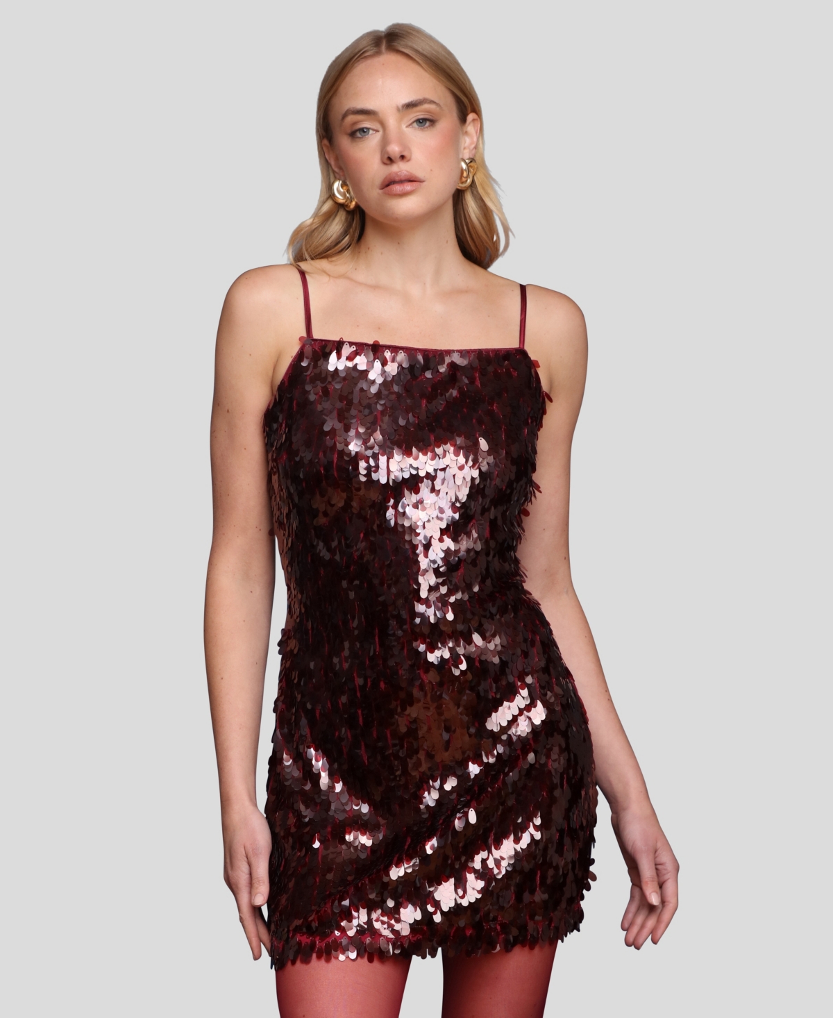 Click here for Avec Les Filles Womens Square Neck Open Back Mini... prices