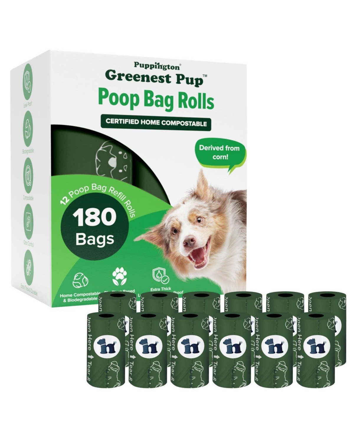 Click here for Compo Dog Poop Bags  180 Bags  Basil Green - Basil... prices