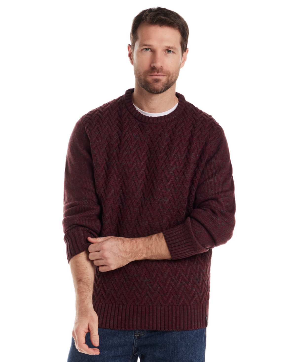 Click here for Weatherproof Vintage Mens Crewneck Sweater - Garne... prices