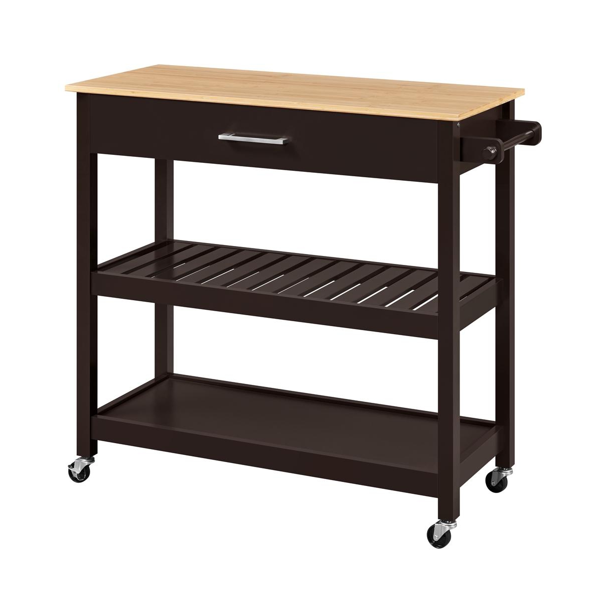 Click here for Rolling Kitchen Cart with Solid Wood Countertop Es... prices