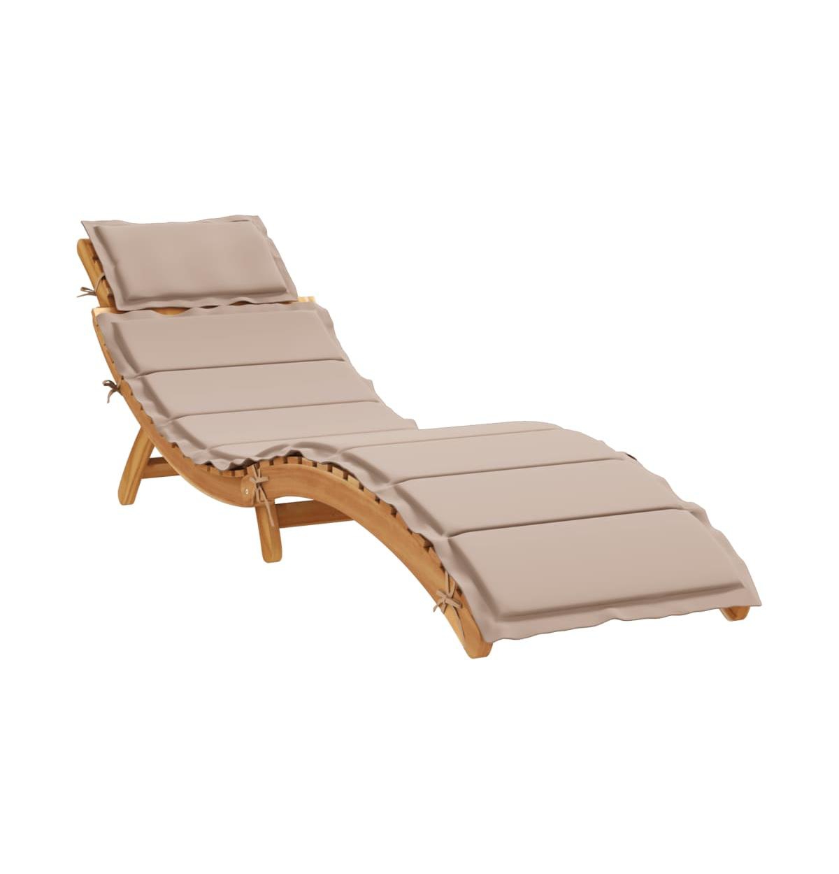 Click here for vidaXL Sunlounger Taupe Solid acacia wood with a n... prices