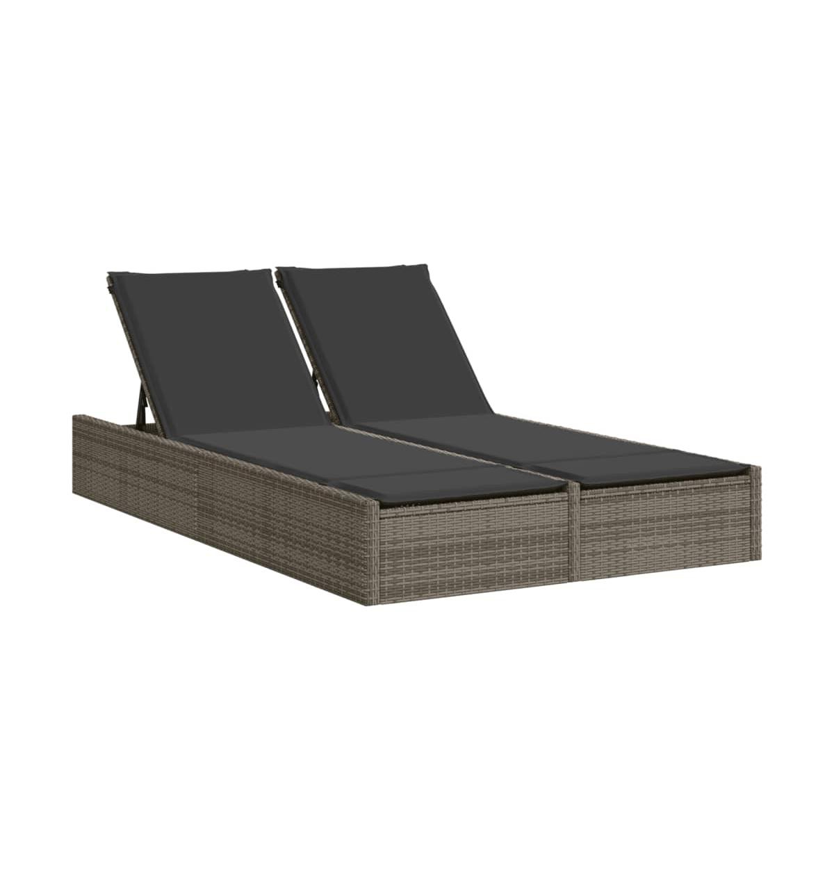 Click here for vidaXL Double Sun Lounger Gray - Gray prices
