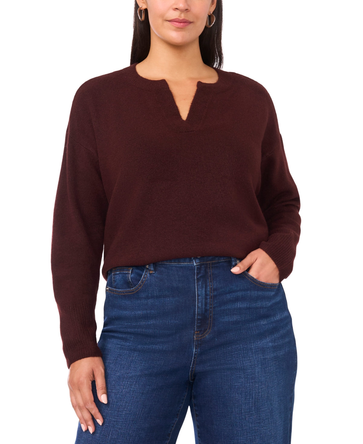 Click here for Vince Camuto Plus Size Long Sleeve Sweater - Port prices