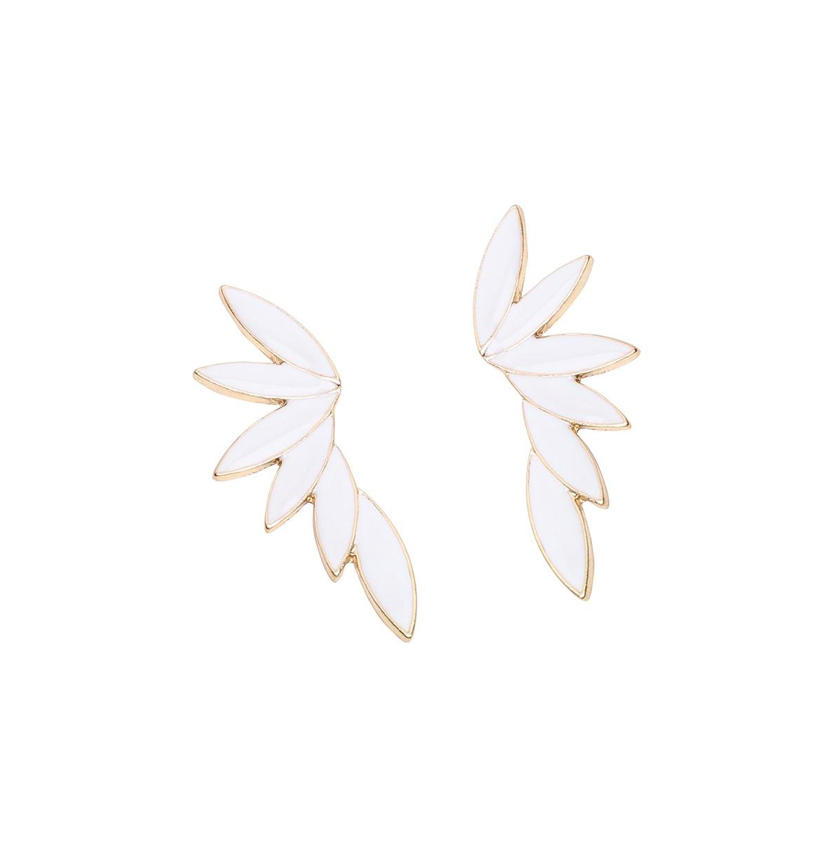 Click here for Sohi Womens White Wing Drop Earrings - White prices