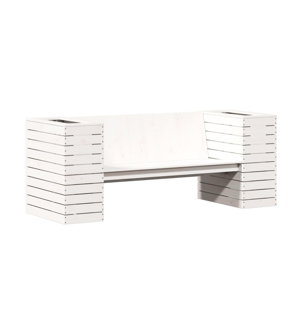 Click here for Planter Bench White Solid pine wood Medium Planter... prices