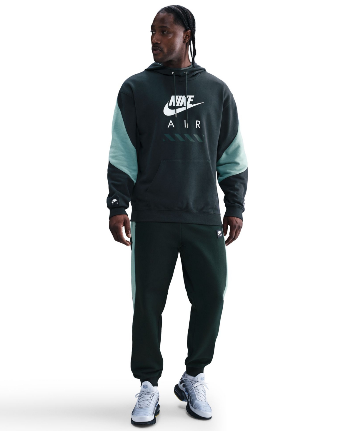 Click here for Nike Mens Air Fleece Joggers - Seaweed/Cannon/Blac... prices