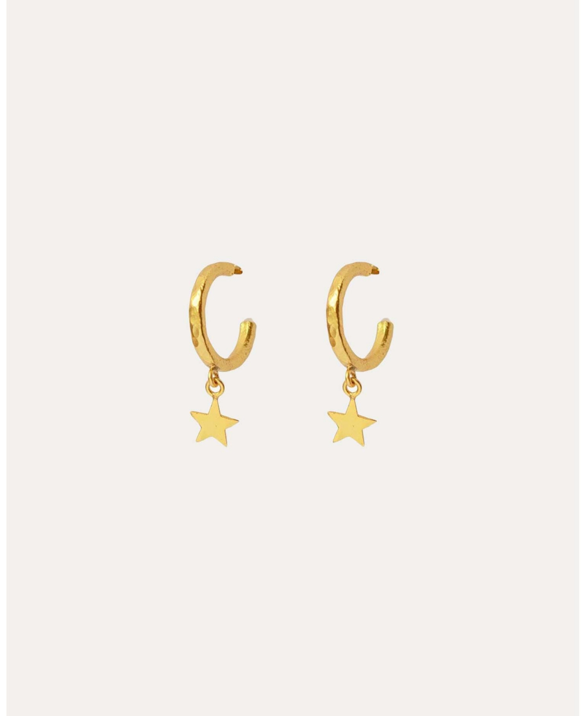 Click here for Ottoman Hands Star Charm Hoop Earrings - Gold prices
