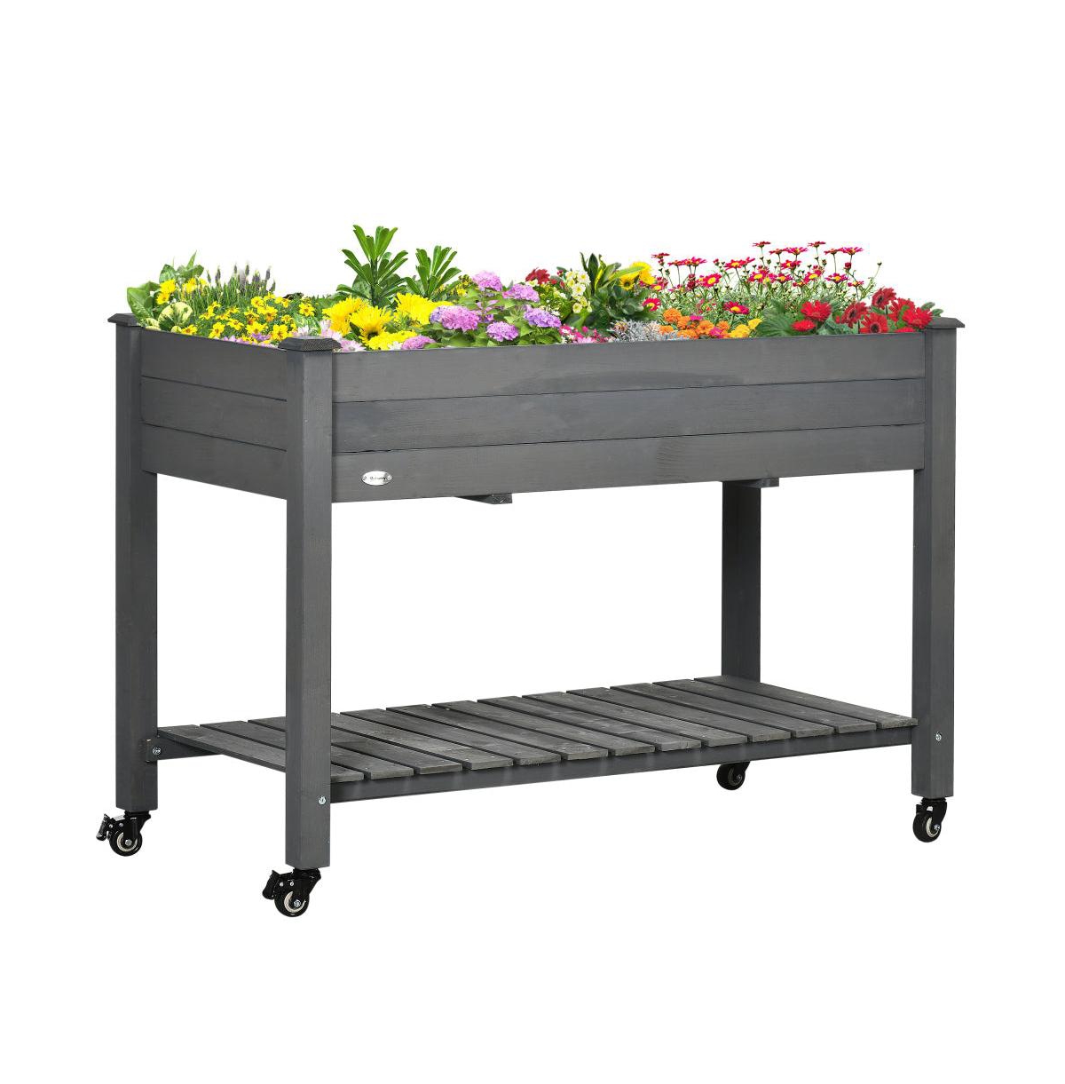 Click here for Chic Crate Outsunny Elevated Wooden Planter Box wi... prices