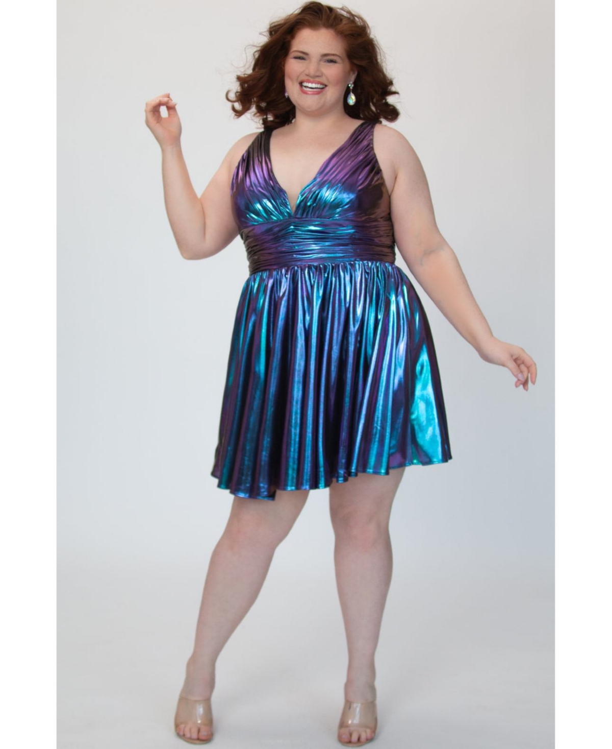 Click here for Sydneys Closet Blue & Purple Iridescent A-line Par... prices