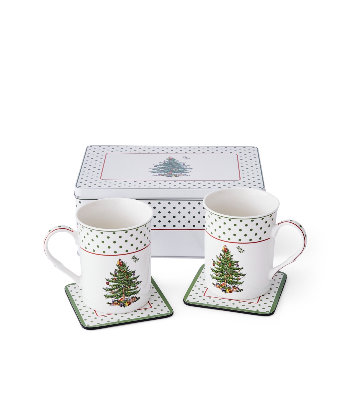 Click here for Spode Christmas Tree Polka Dot 5-Pc. Mug and Tin C... prices