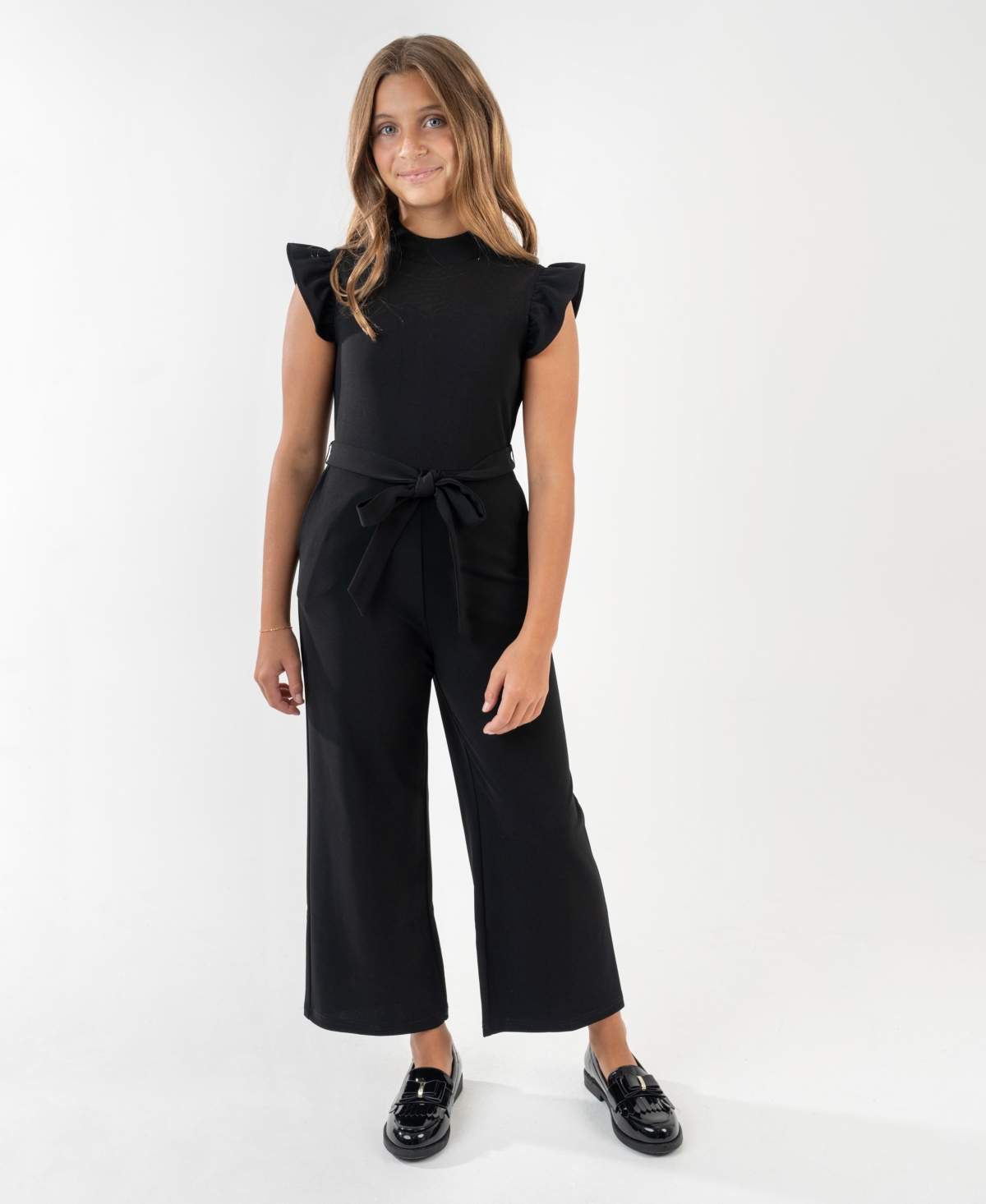 Click here for Rare Editions Girls 7-16 Self-Tie Jumpsuit - Black prices