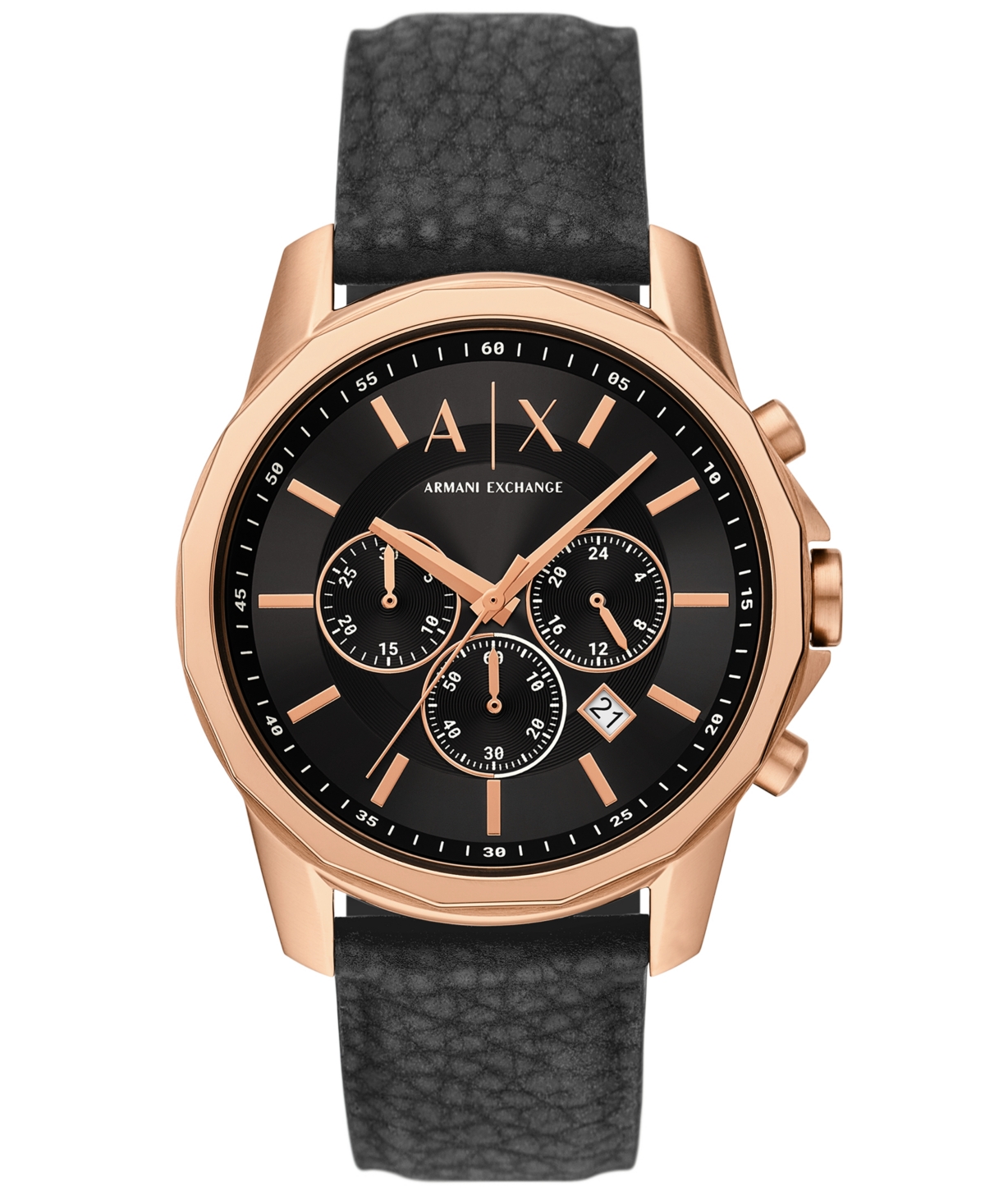 Click here for Armani Exchange Mens Chronograph Black Rubber Watc... prices