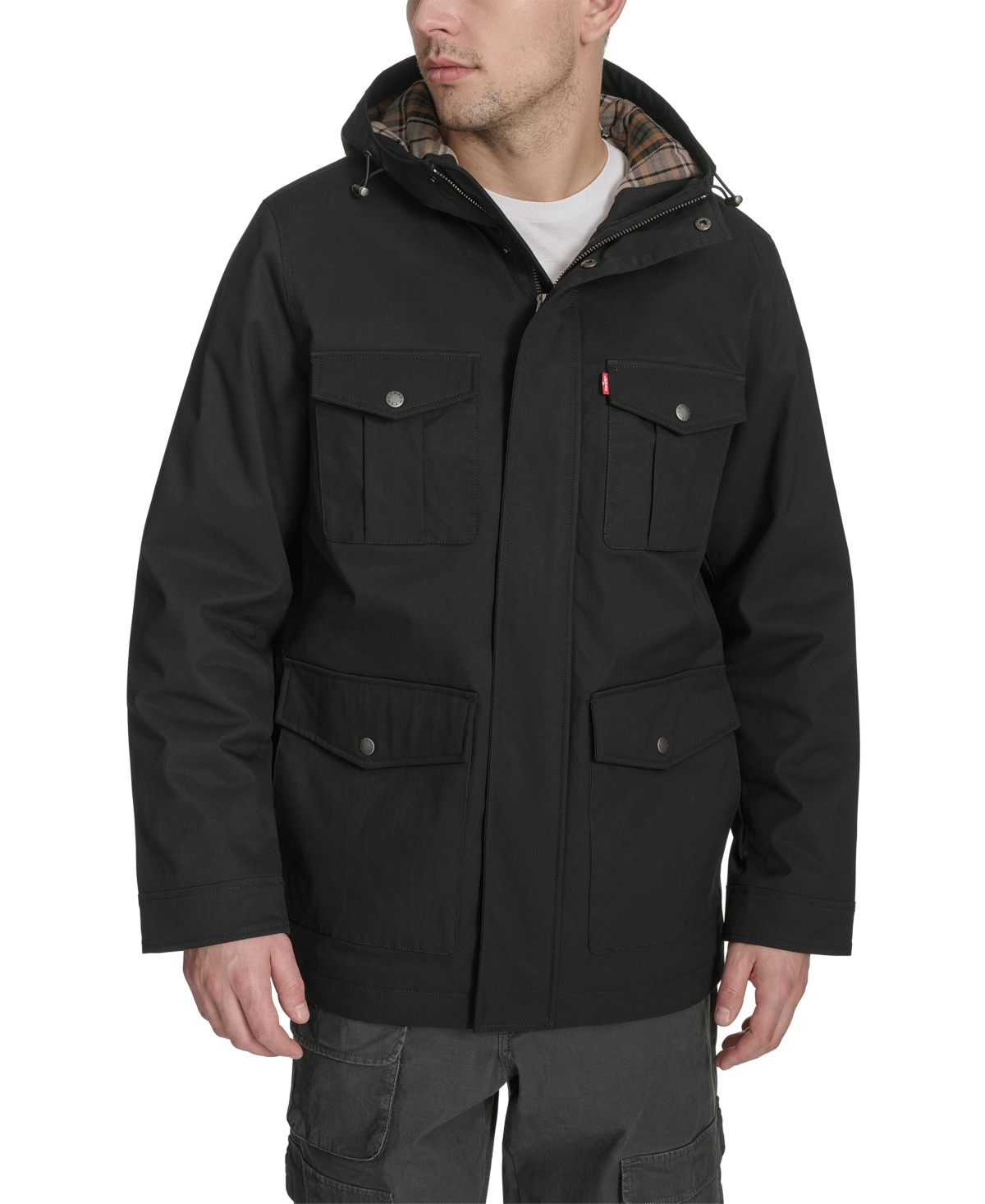 Click here for Levis Mens Field Parka with Plaid Lining Jacket -... prices