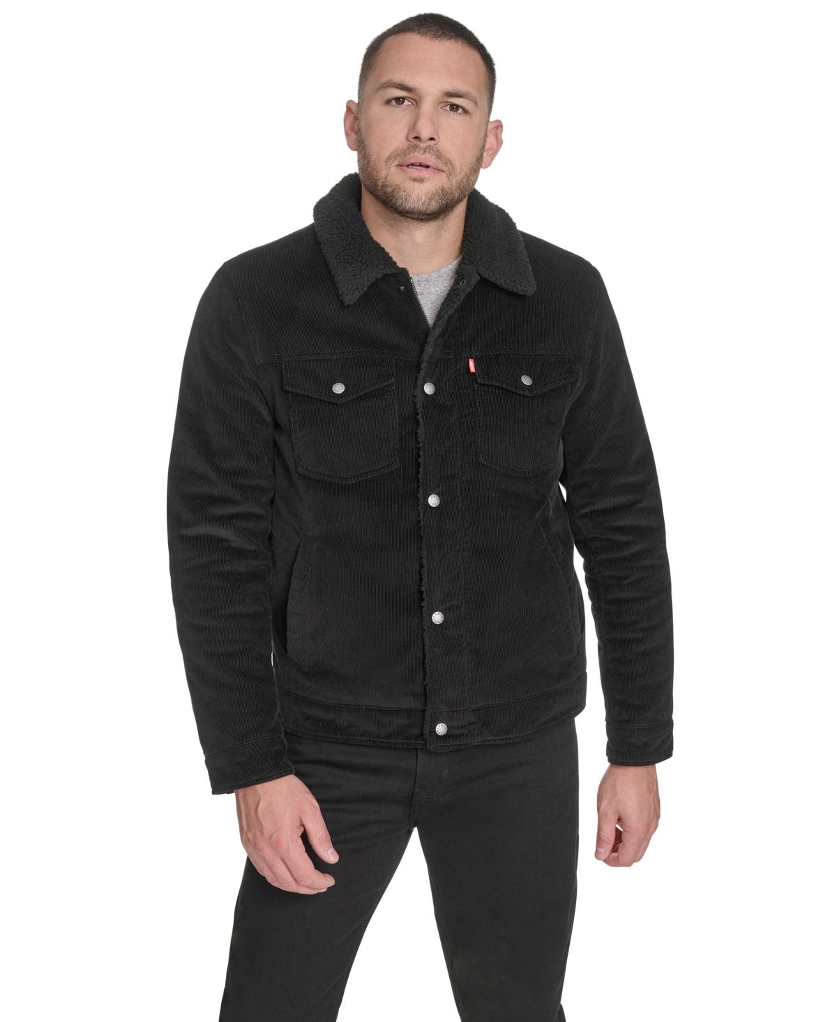 Click here for Levis Mens Corduroy Trucker with Sherpa Collar Jac... prices