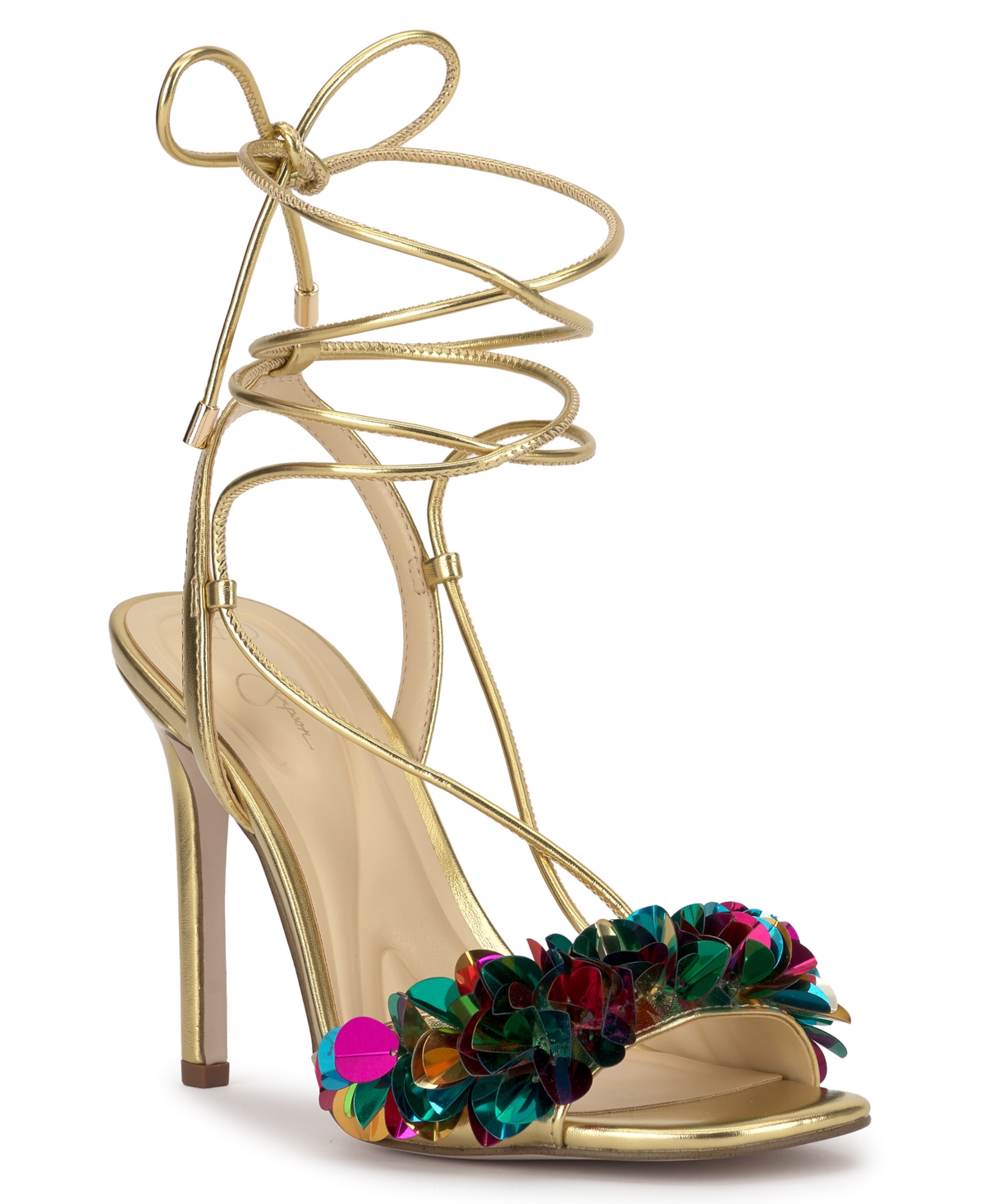 Click here for Jessica Simpson Womens Oveny Sequin Ankle Wrap Dre... prices