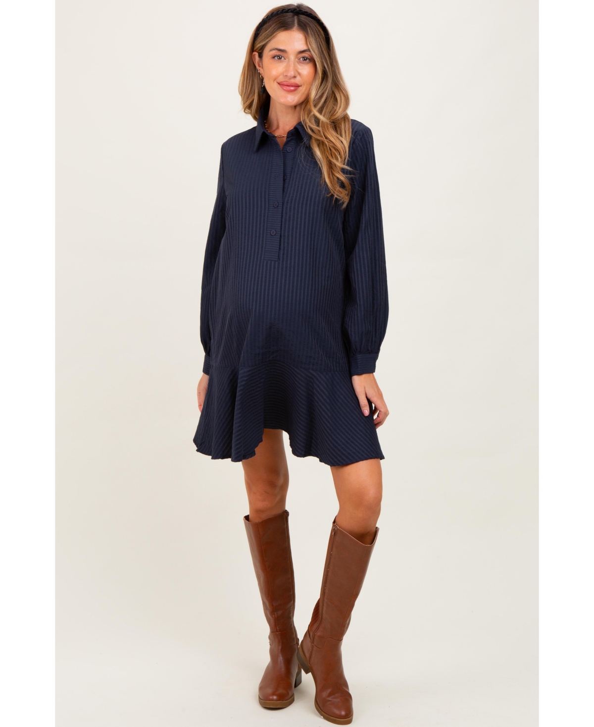 Click here for Pinkblush Maternity Navy Striped Long Sleeve Drop... prices