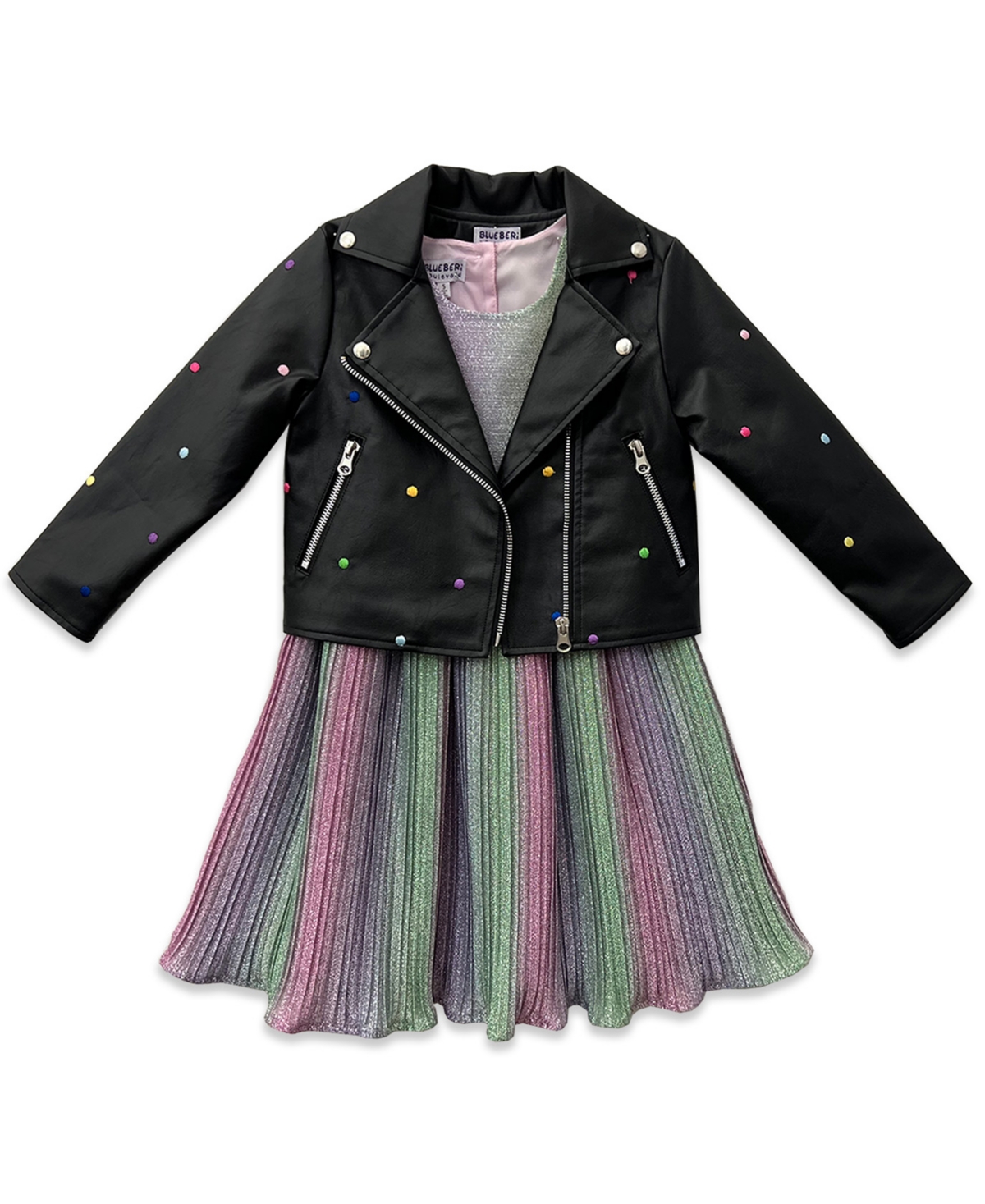 Click here for Blueberi Boulevard Girls 2T-6X Pleated Moto Jacket... prices