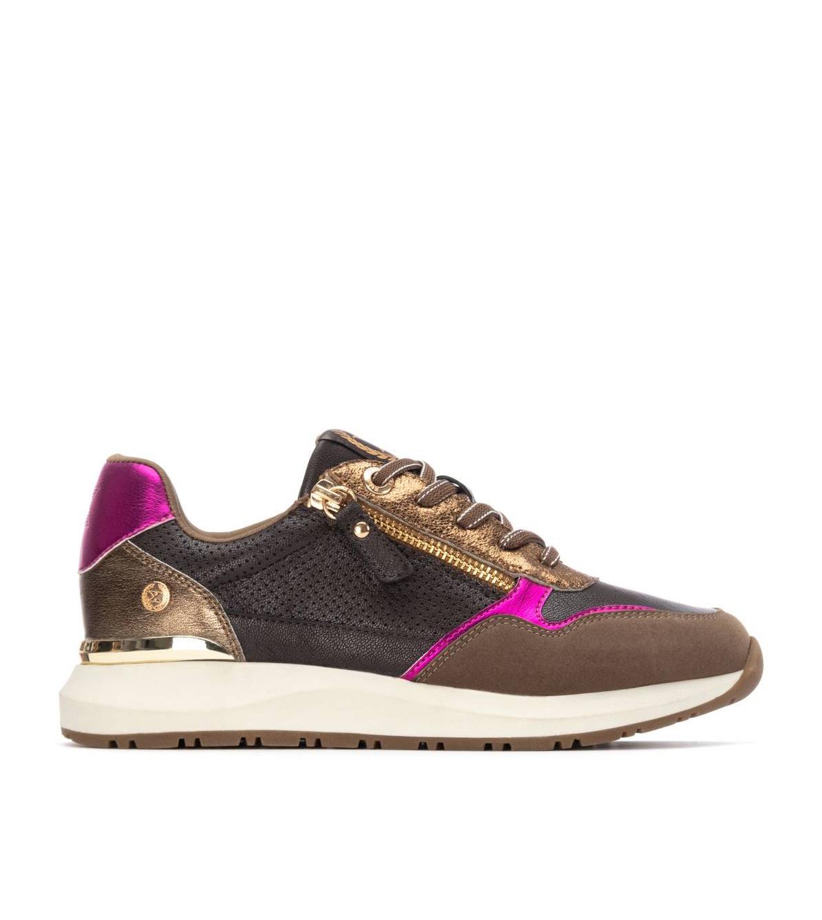 Click here for Xti Womens Side Zipper Casual Sneakers By Xti - Br... prices