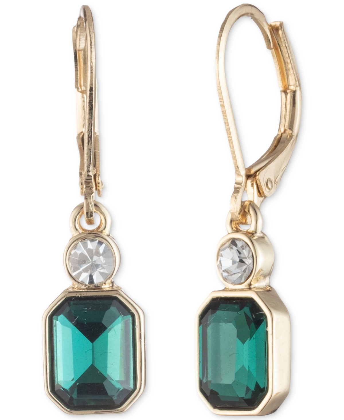 Click here for Anne Klein Glass Stone Gold-Tone Drops Earrings -... prices