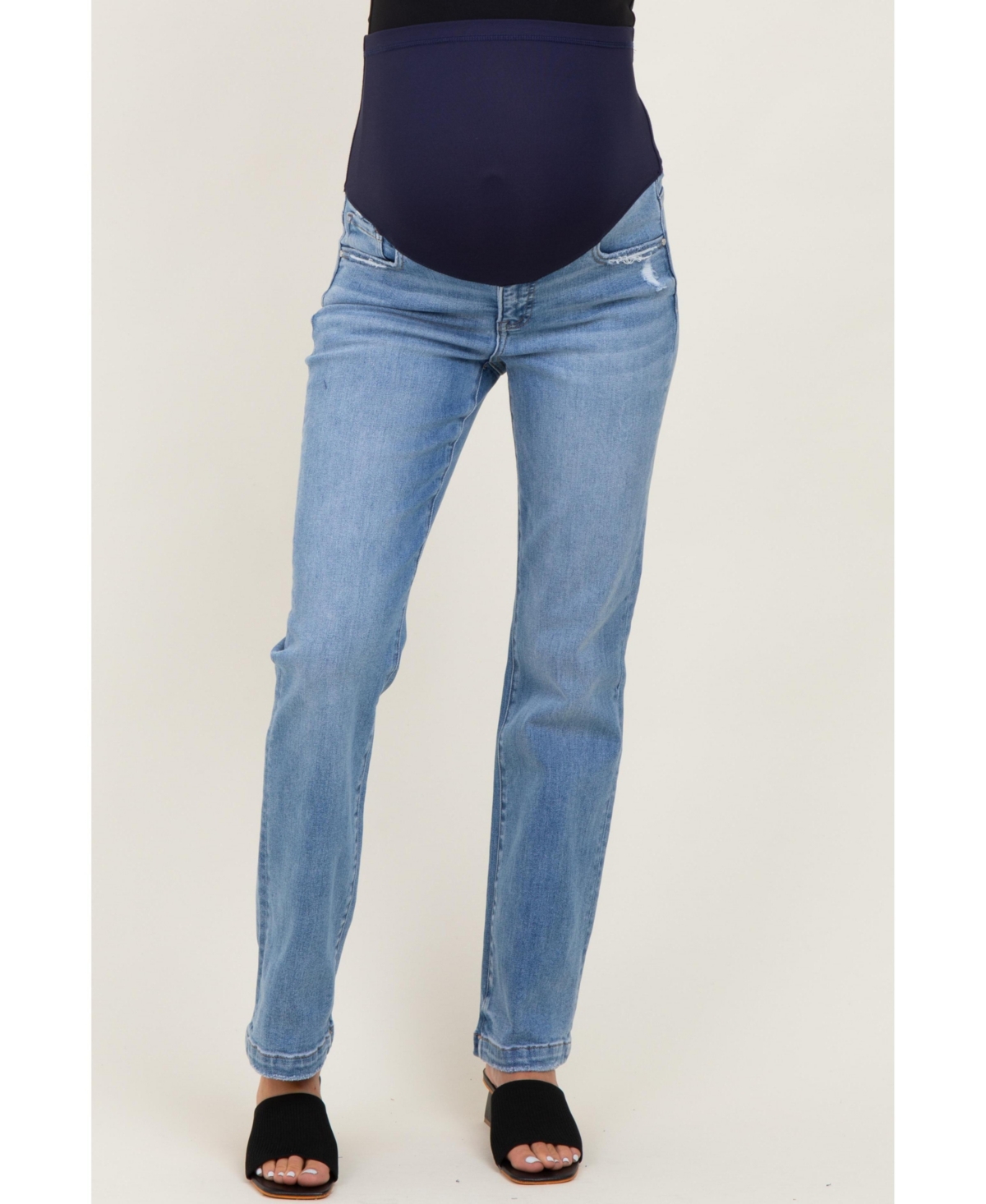 Click here for Pinkblush Maternity Medium Mid Rise Straight Jeans... prices