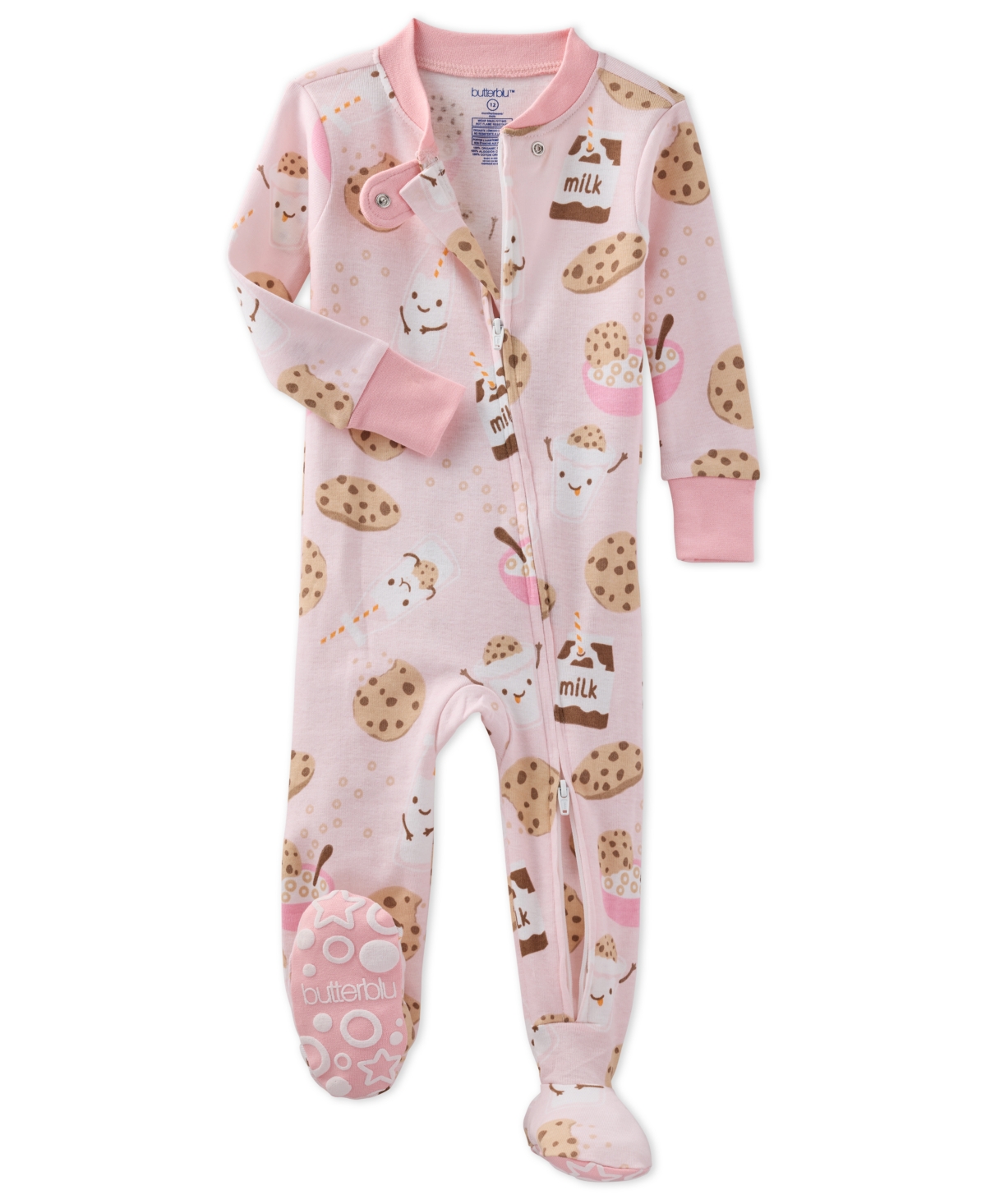Click here for butterblu Baby Cruz Footed Sleeper Pajama - Pink M... prices