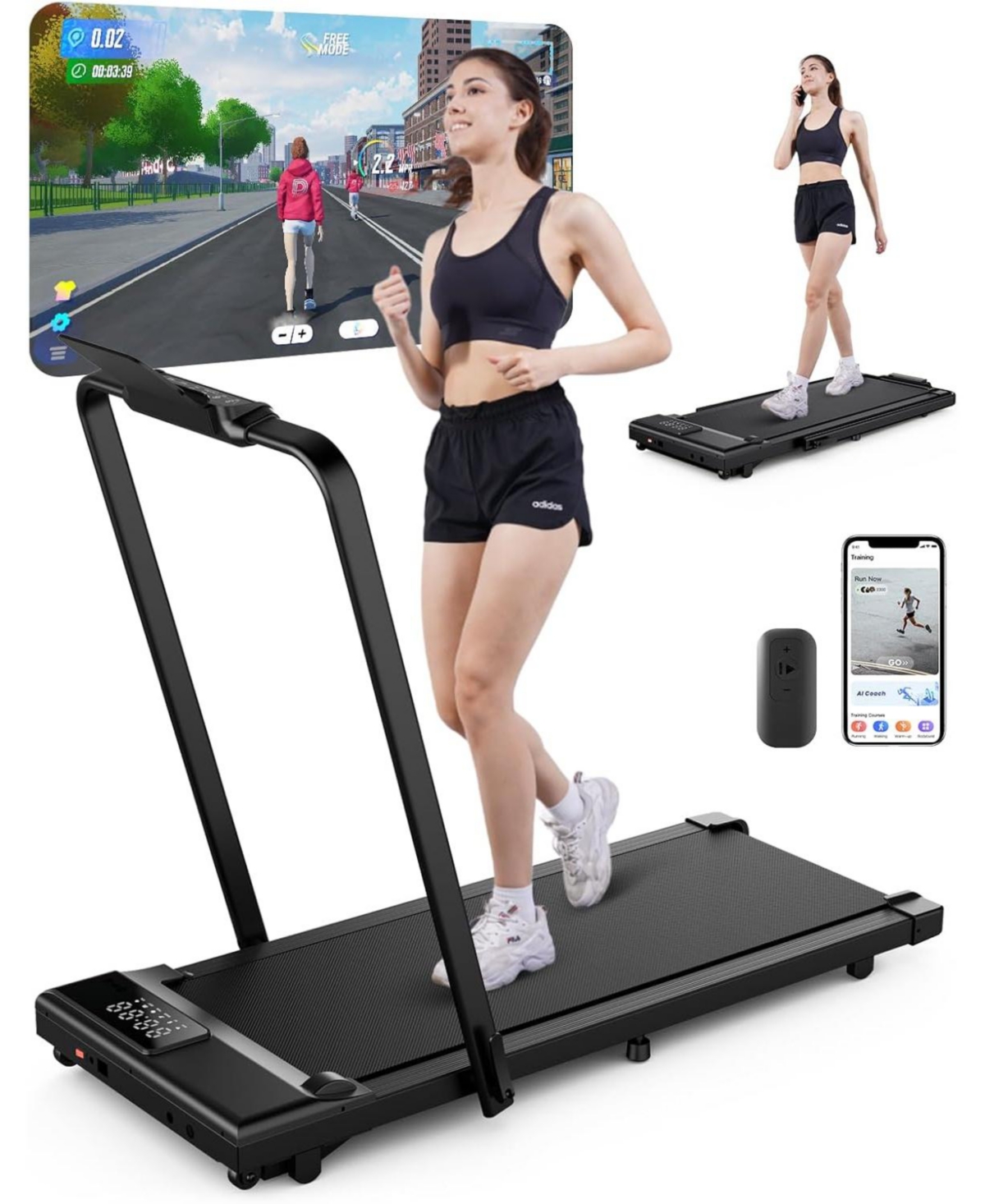 Click here for DeerRun 3-in-1 Walking Pad Treadmill 300lb capacit... prices