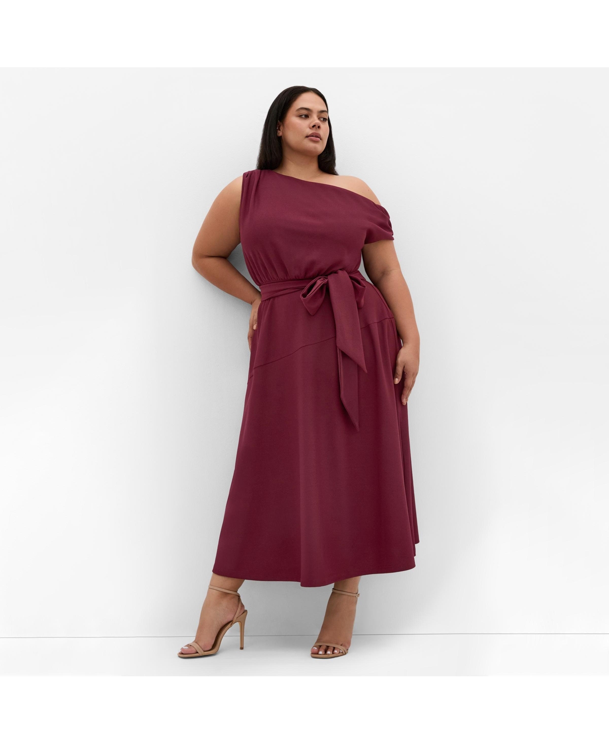 Click here for City Chic Womens Kate Off Shoulder Midi Dress - Da... prices