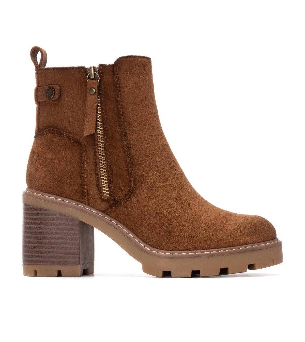 Click here for Xti Womens Side Zipper Suede Booties Refresh Colle... prices