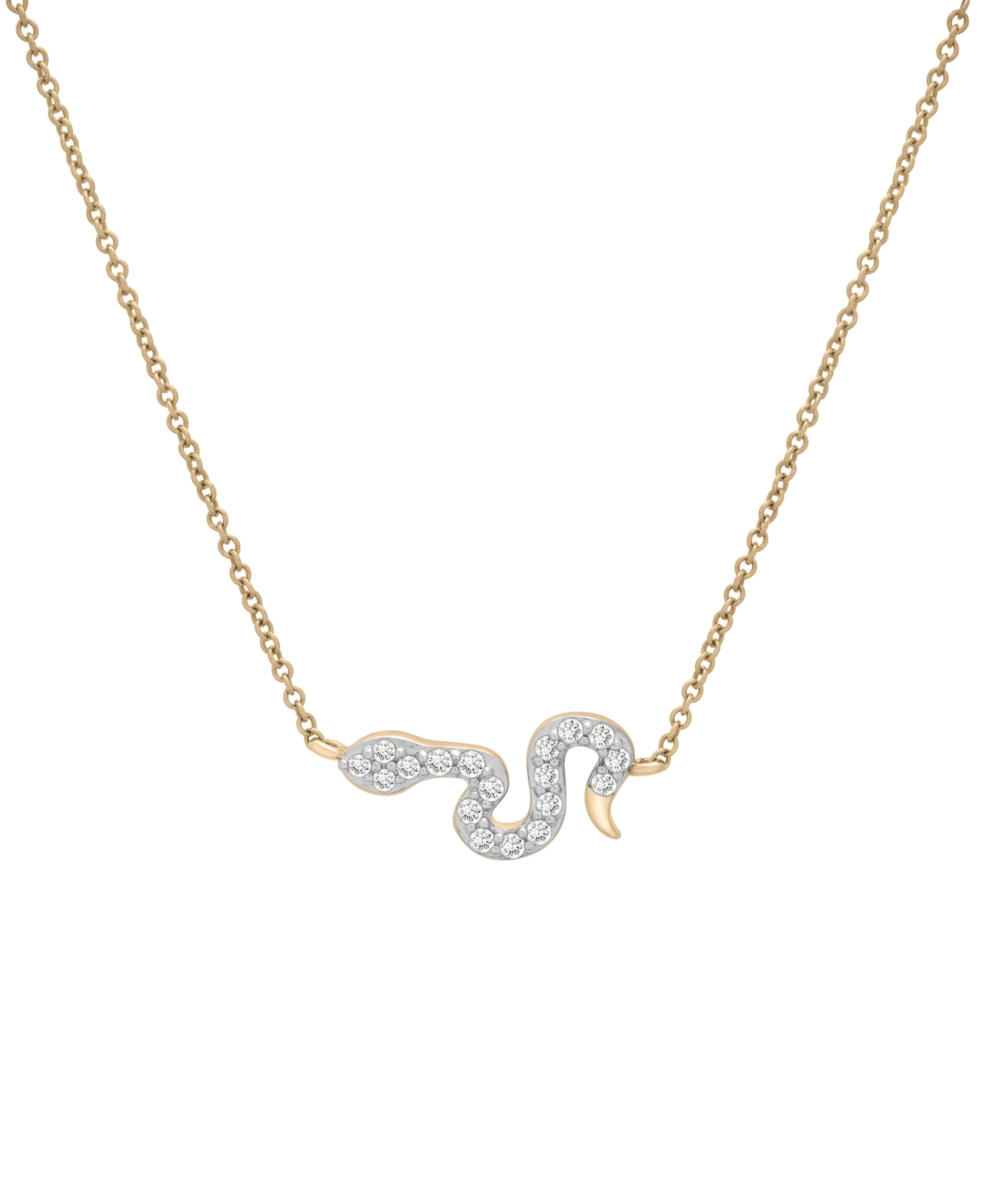 Click here for Wrapped Snake Design Diamond Necklace (1/6 ct. t.w... prices