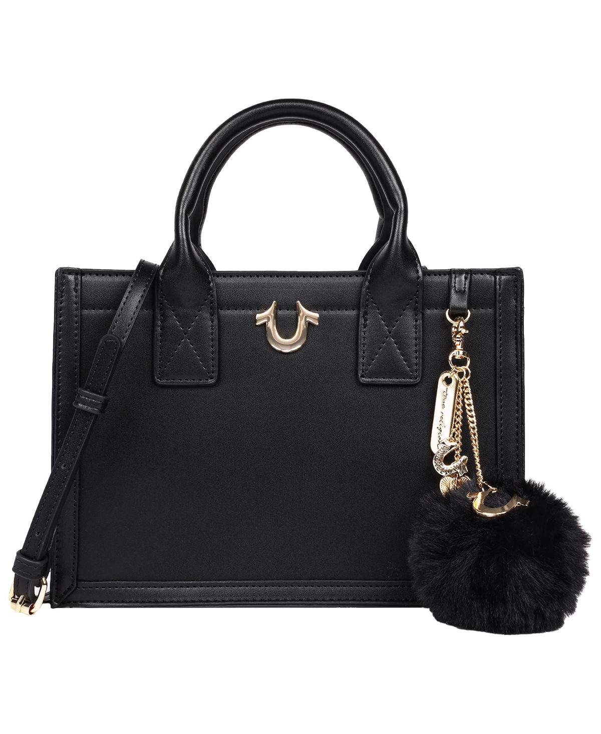 Click here for True Religion Pom Dangle Modern Tote - Black prices