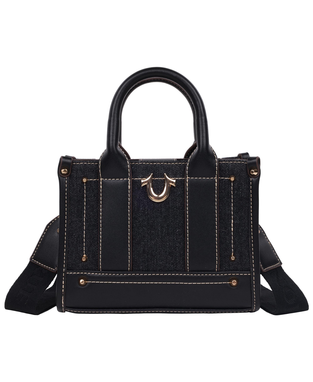 Click here for True Religion Denim Logo Strap Mini Tote - Black prices