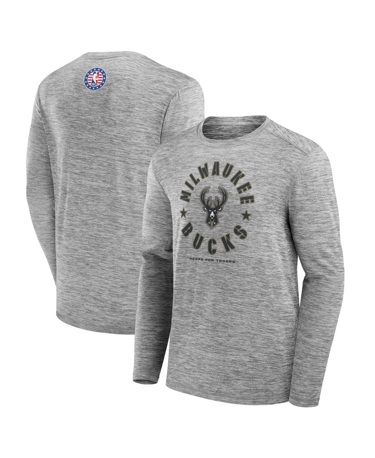 Click here for Fanatics Mens Heather Gray Milwaukee Bucks Nba Hoo... prices